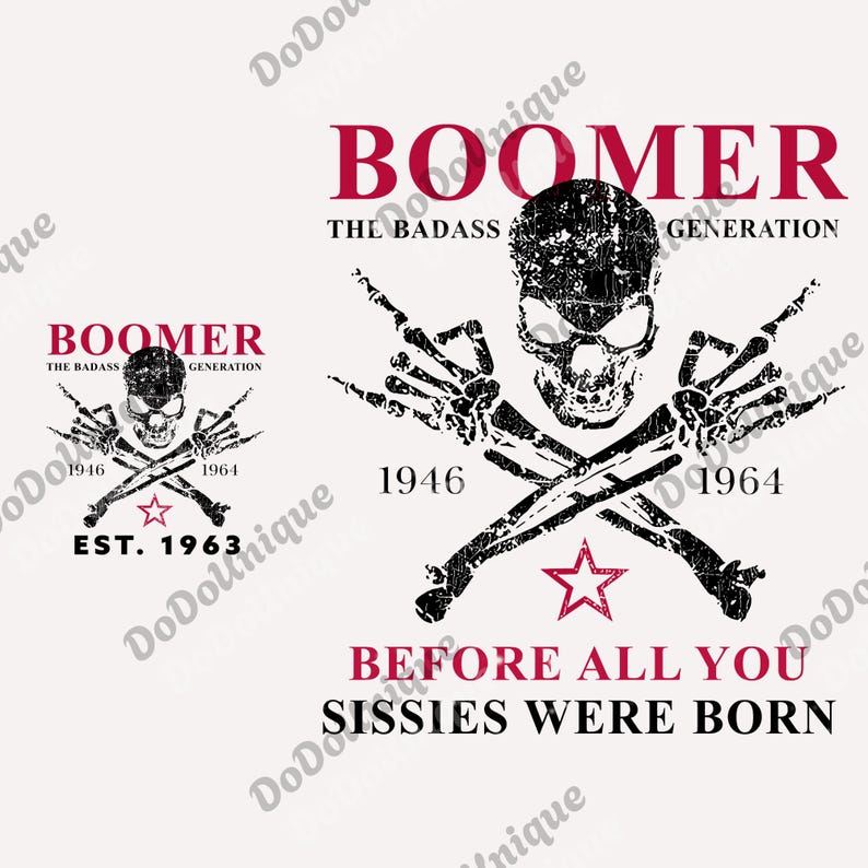 Personalized Boomerpng, Custom Year Badass Generation Png, Digital File ...