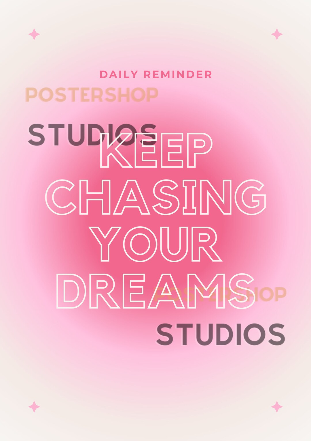 Keep Chasing Your Dreams Poster - Etsy