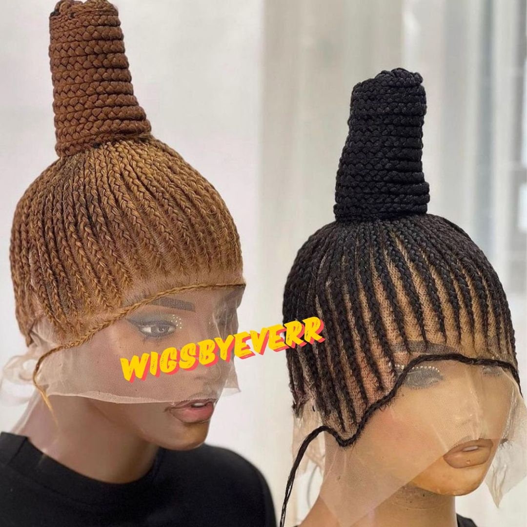 Braided Cornrow Updo Wig: Full Lace Goddess Braids - Etsy