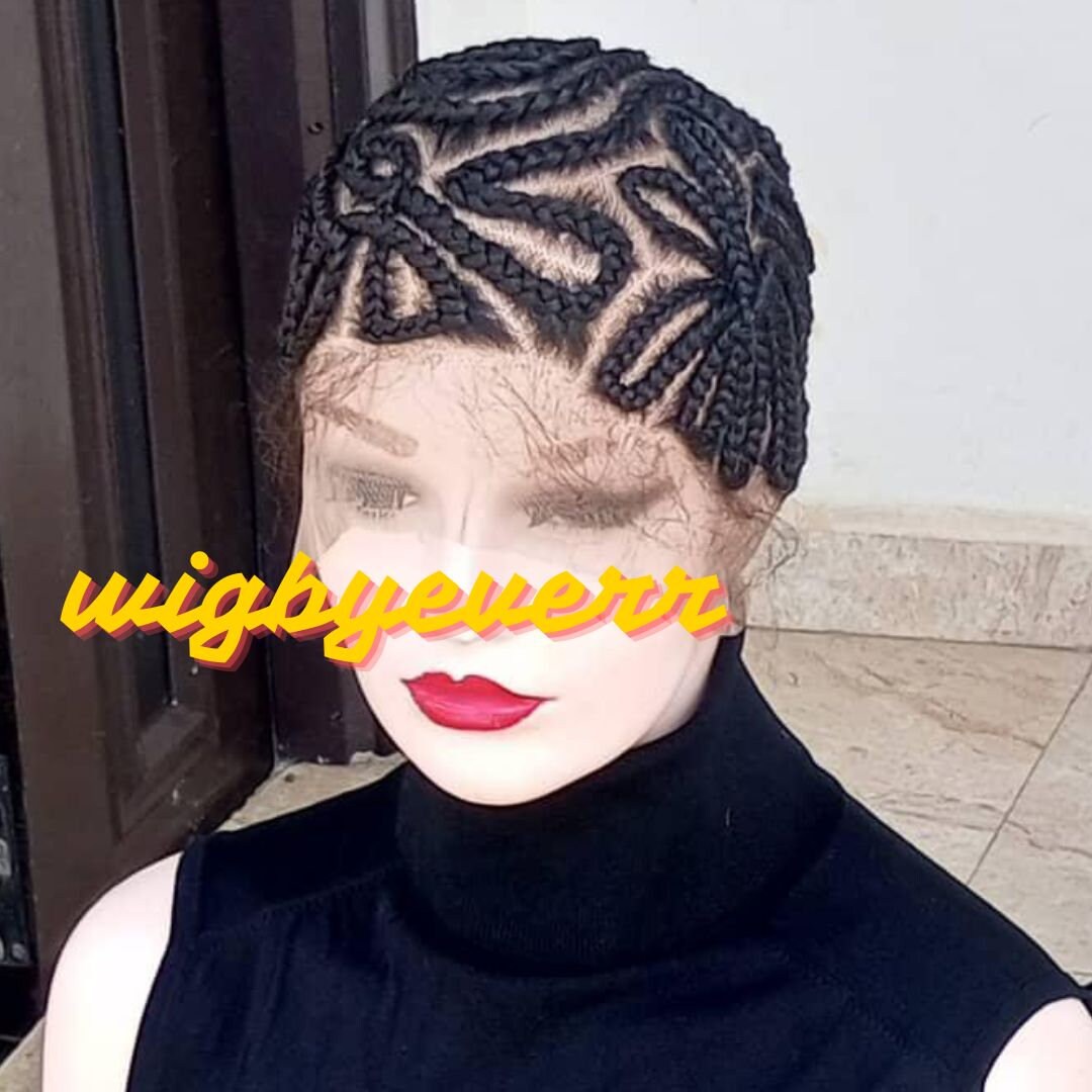 Braided Wig , Bald Hair Style Corn Row Braid, Light Weight Wig, Full ...