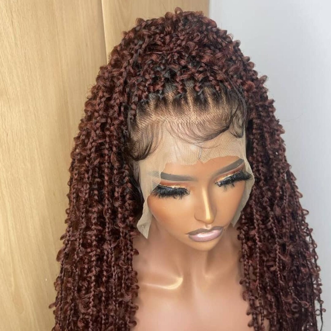 Butterfly Locs Braided Wig: Full Lace, Color 30, Protective Style. - Etsy