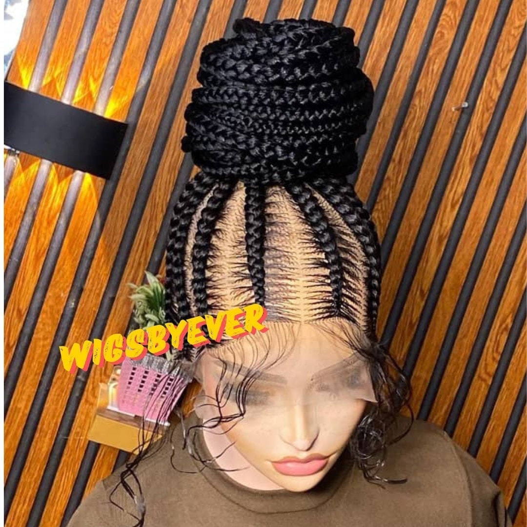 Braided Wig. up Do Corn Row Braids Wig for Black Women.gift for Women ...