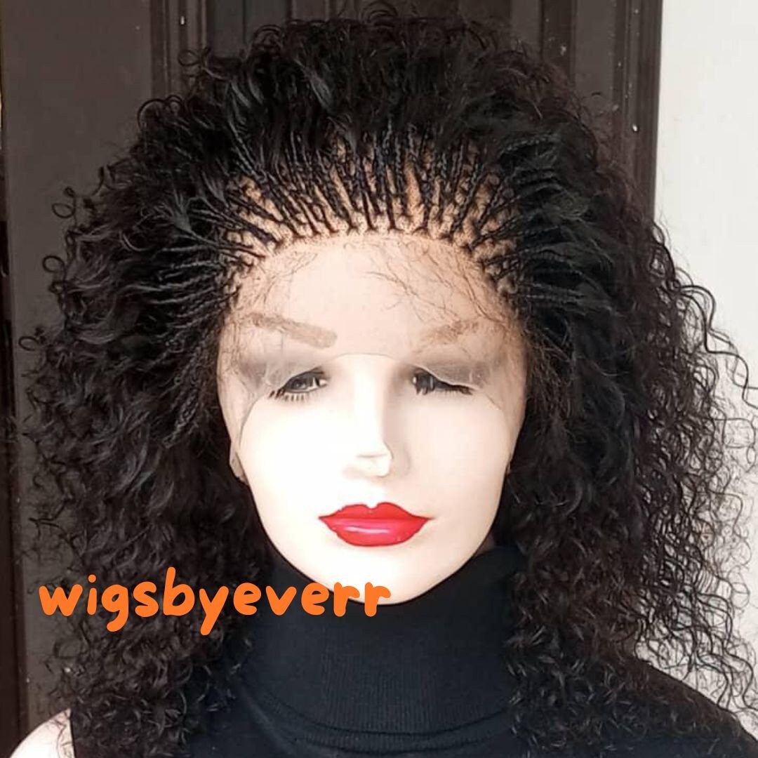 Full Lace Pick and Drop Braided Wig. Human Hair Pick and Drop Wig for ...