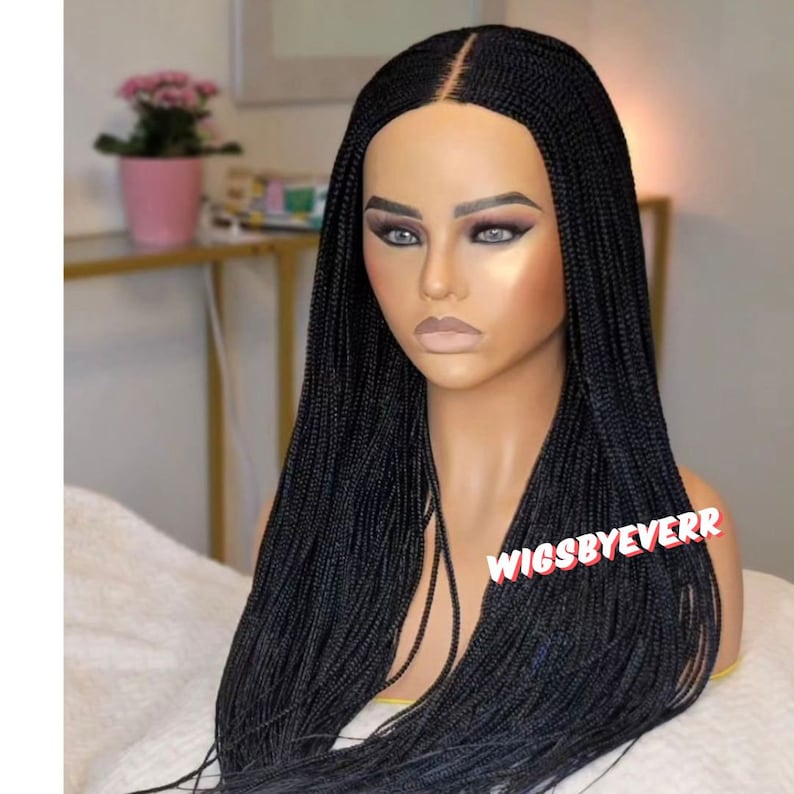 Center Part Ghana Braid, Two Colour Braided Wig, Corn Row Braids ...