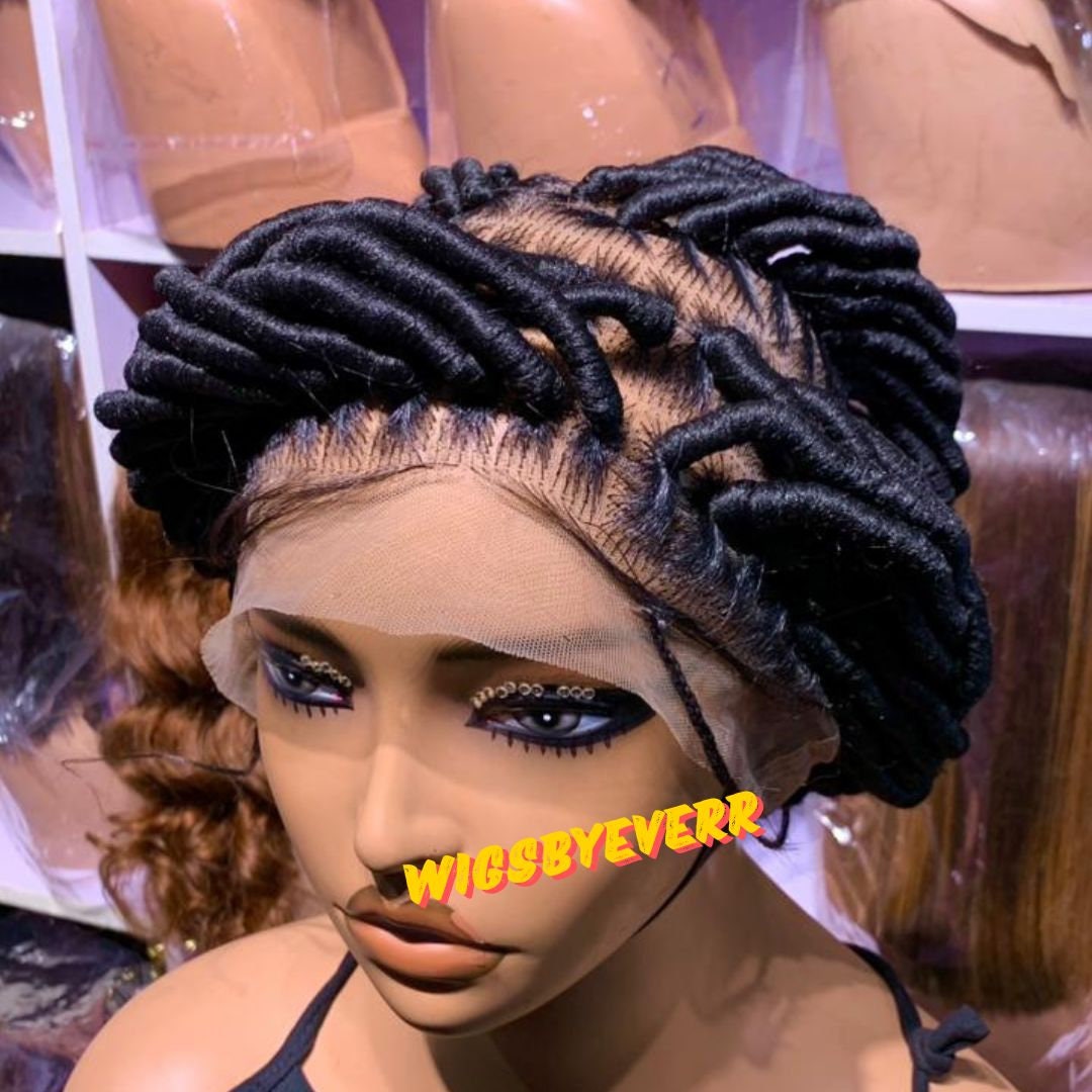 Handmade Wool Braided Turban Wig: Full Lace Braid Wig - Etsy