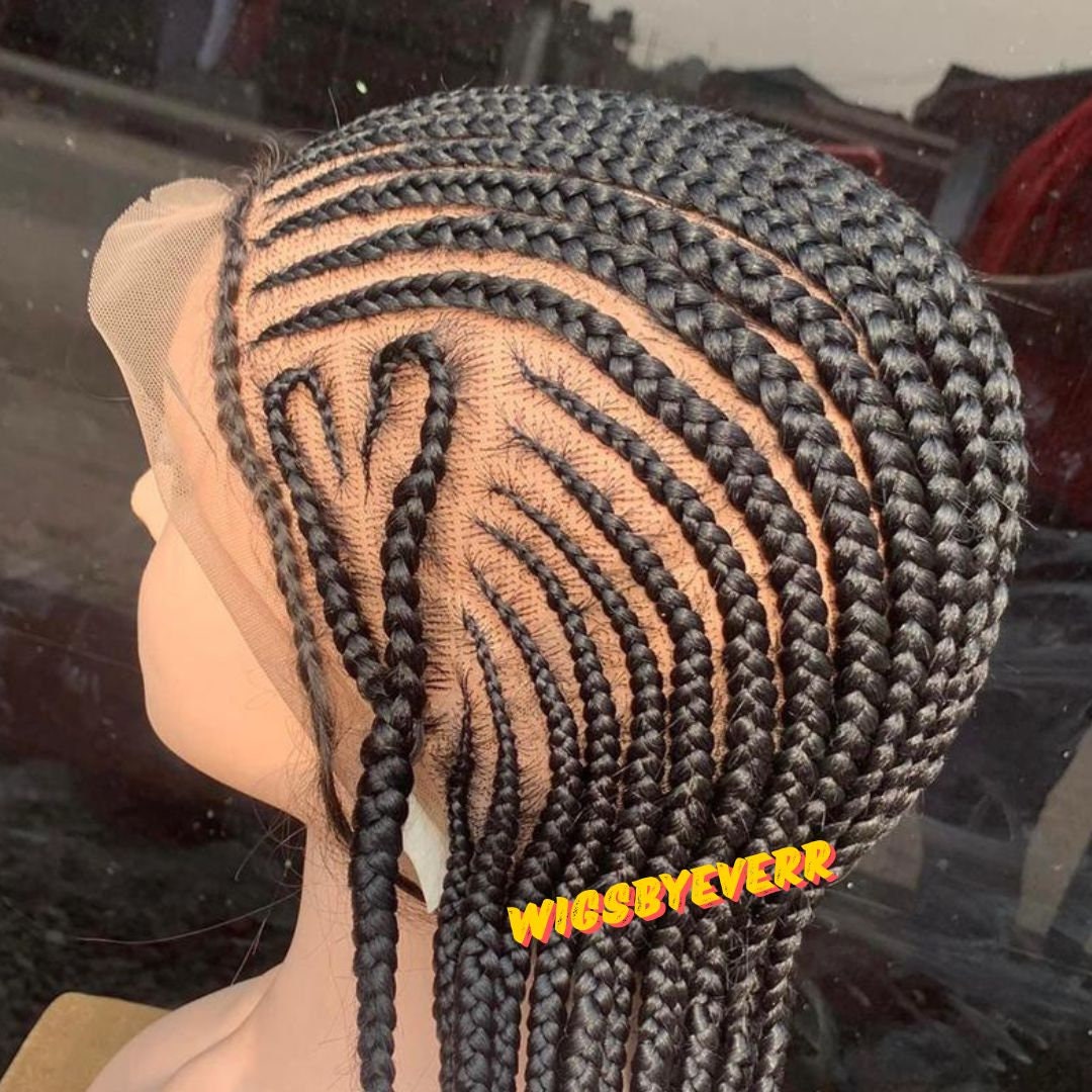 Braids ,corn Row Braided Wig, Hande Made Wig, Wig for Black Women ...