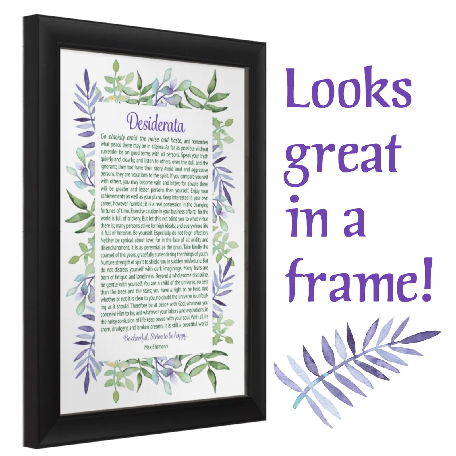 Desiderata Printable | Desiderata Print | Desiderata Poster ...