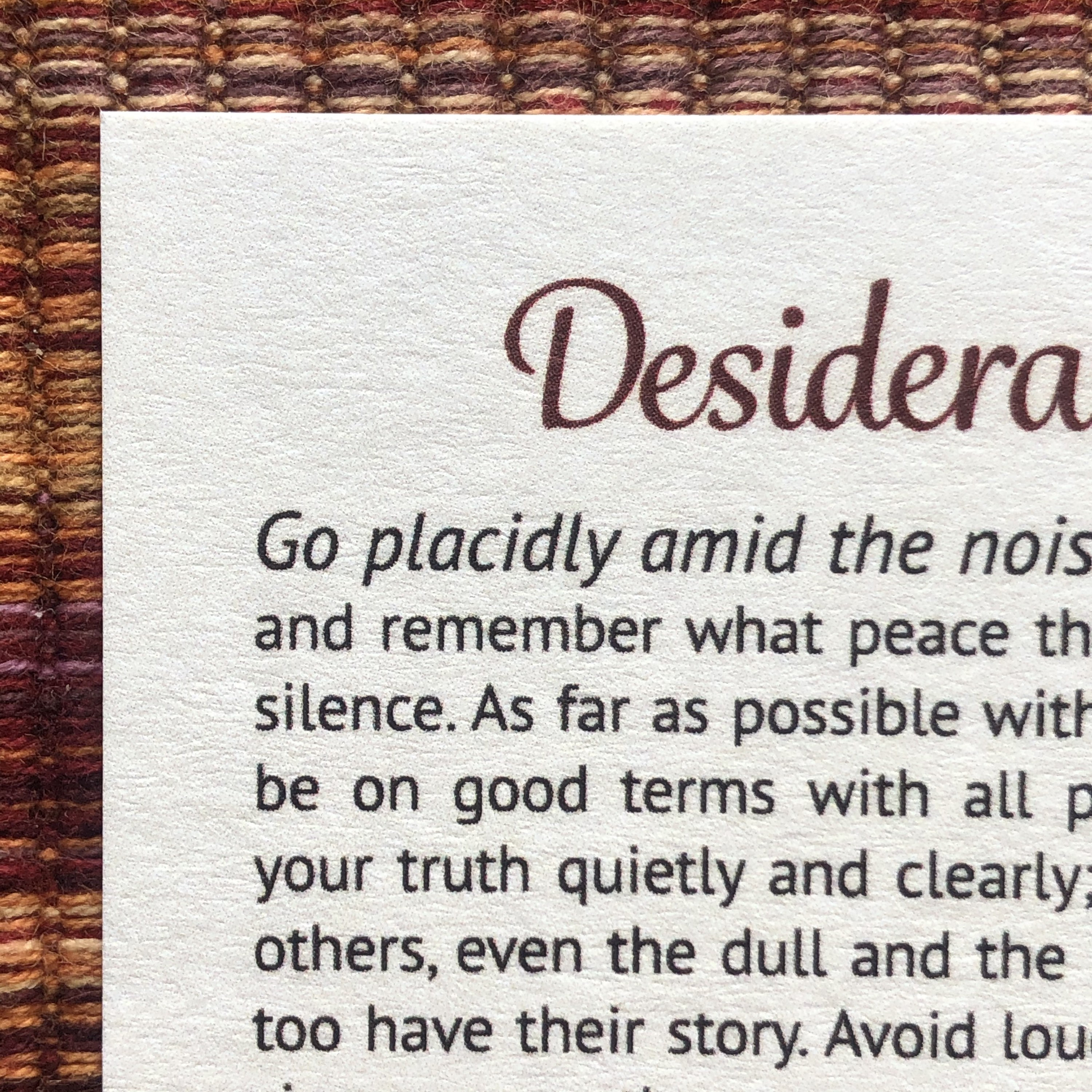 6 Desiderata Pocket Cards | Desiderata Wallet Cards | Desiderata Cards ...