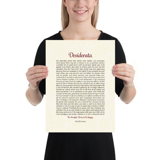 Desiderata Spanish Poem Printable | Desiderata En Español (digital ...