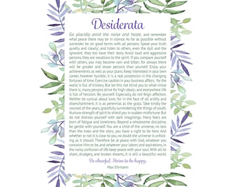Desiderata Printable | Desiderata Print | Desiderata Poster ...