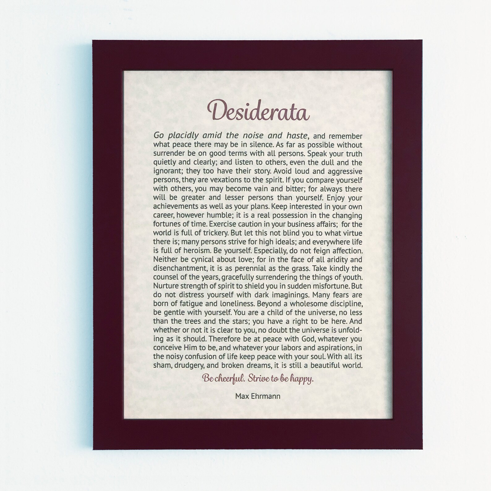 Desiderata Printable Desiderata Gedicht Desiderata Druck - Etsy Österreich