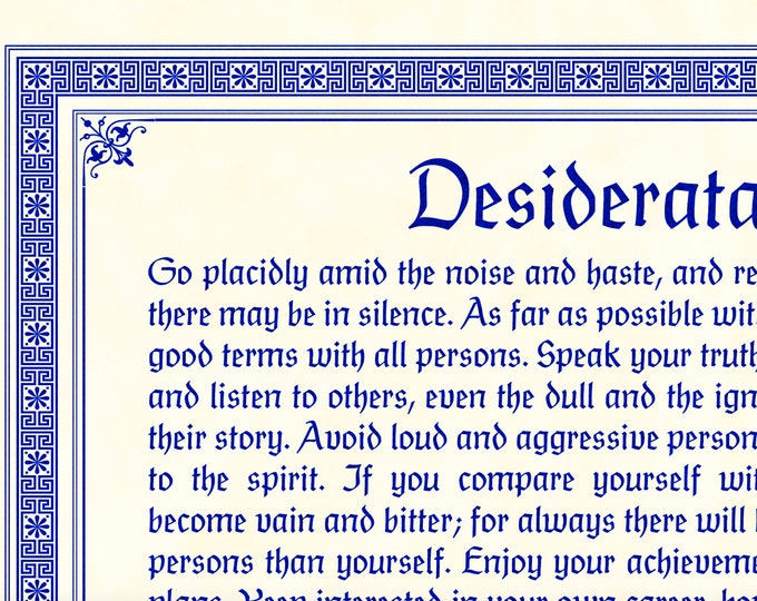 Desiderata Printable Desiderata Poem Desiderata Print Desiderata Poster ...
