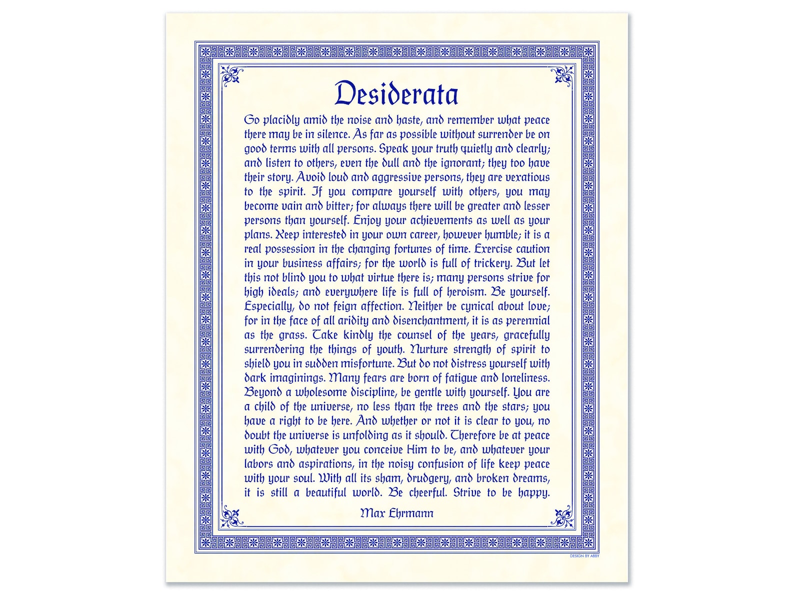 Desiderata Printable | Desiderata Poem | Desiderata Print | Desiderata ...