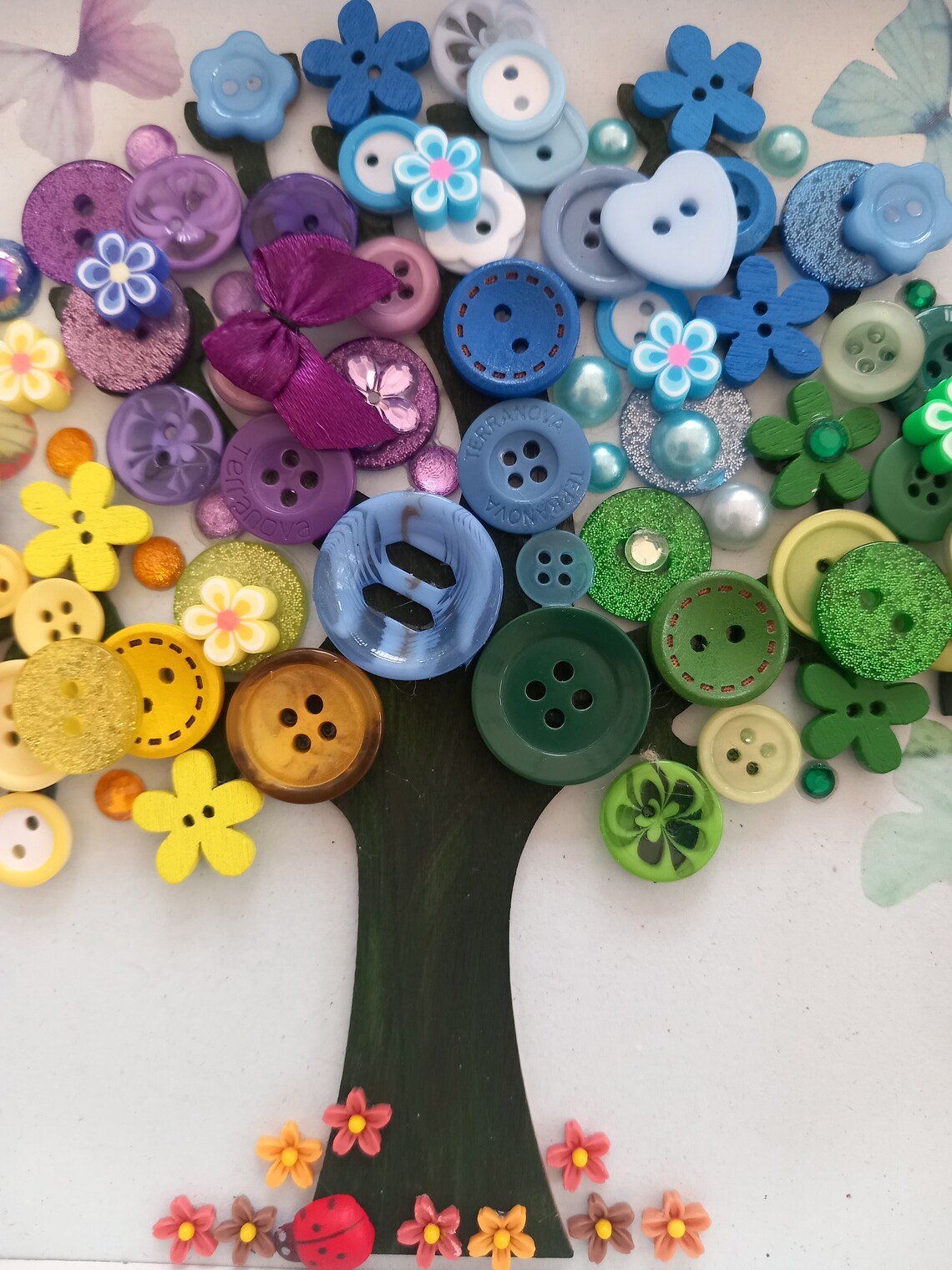 Tree Button Box Frame - Etsy UK