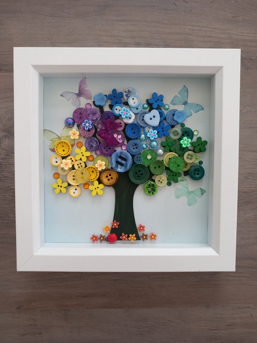 Tree Button Box Frame - Etsy UK