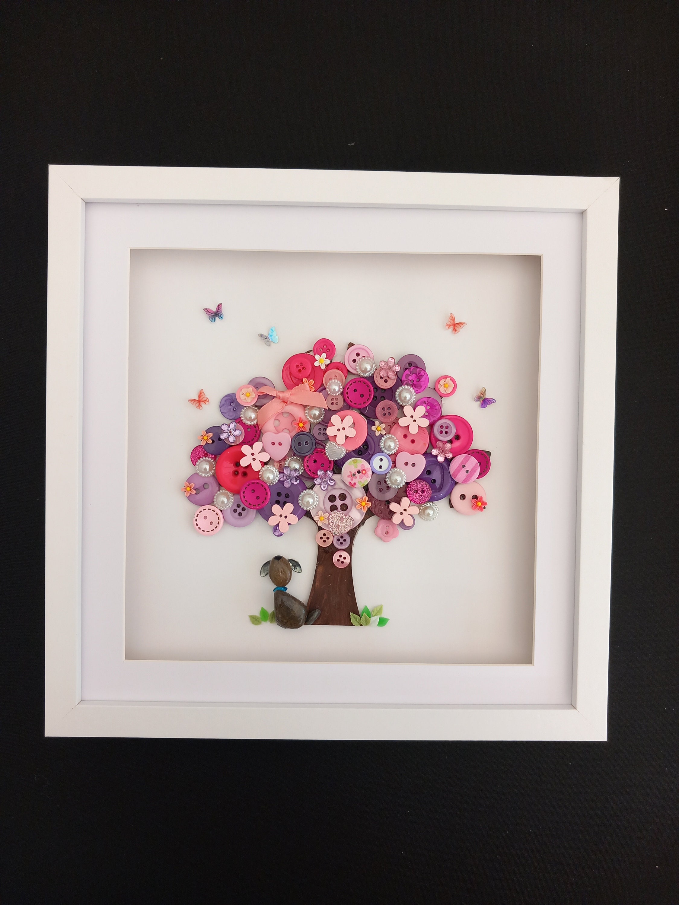 Tree Button Box Frame - Etsy UK