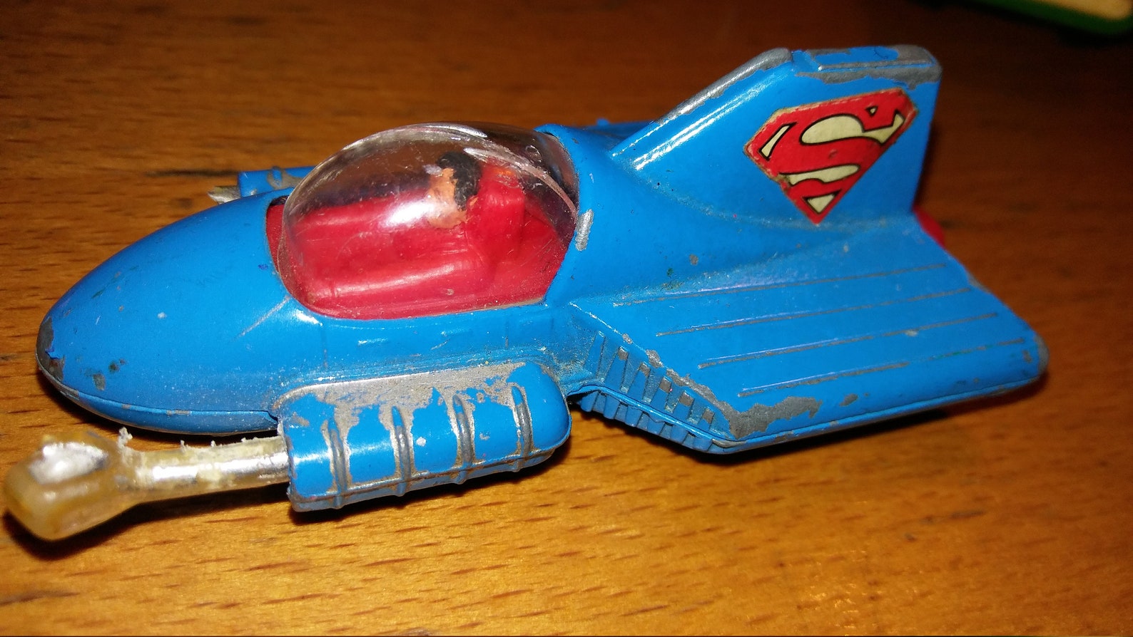 Vintage Corgi Loose Superman Spaceship Blue Carrier Diecast Car '70s Gt ...