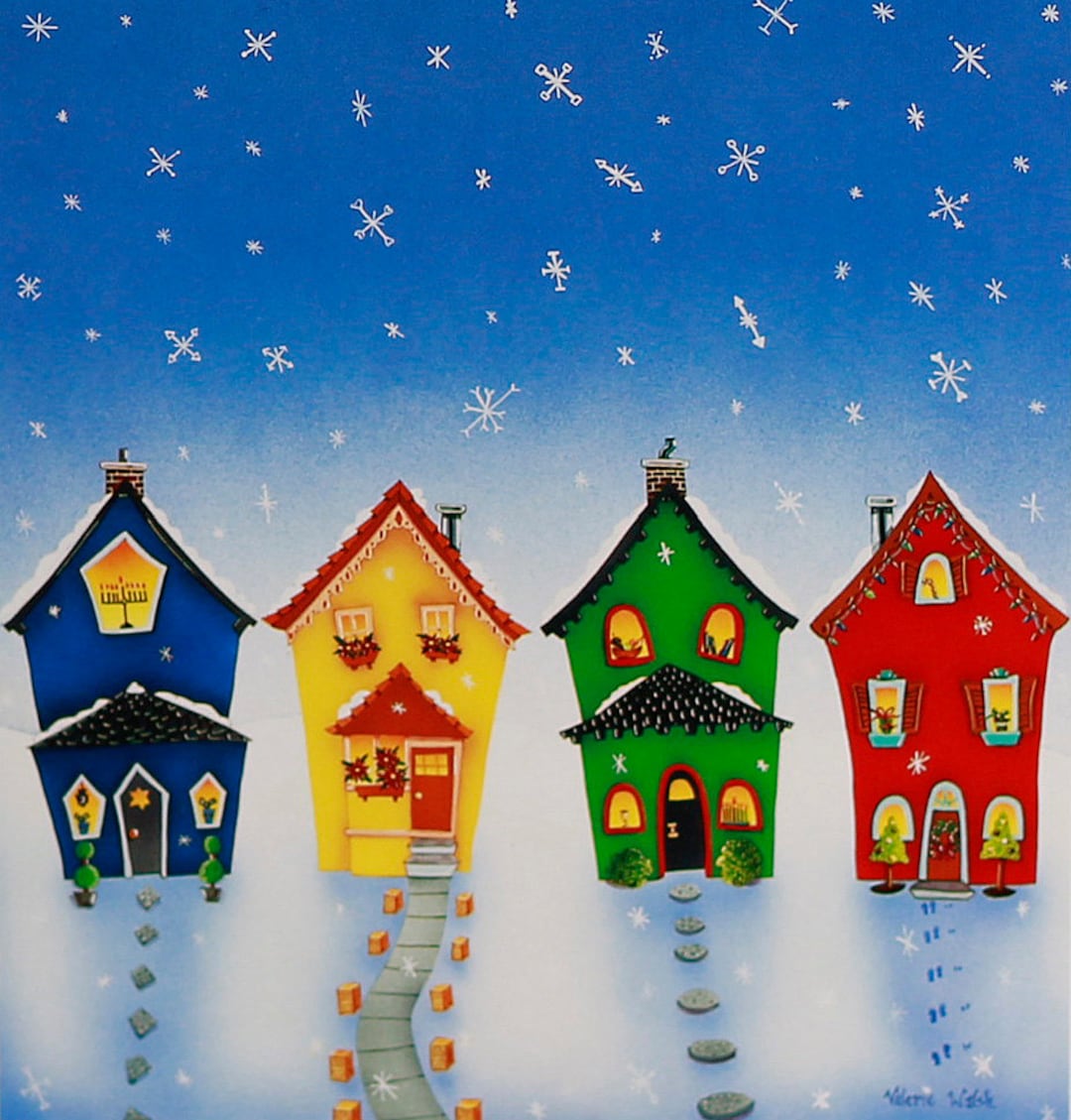 10 HOME FOR the HOLIDAYS Greeting Cards Hanukkah, Kwanzaa, Feliz ...