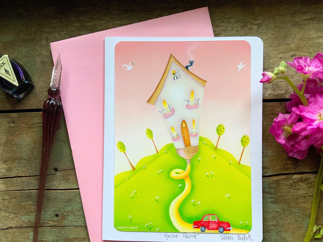 House Paint Greeting Card: Magical Day Friendship Card - Etsy
