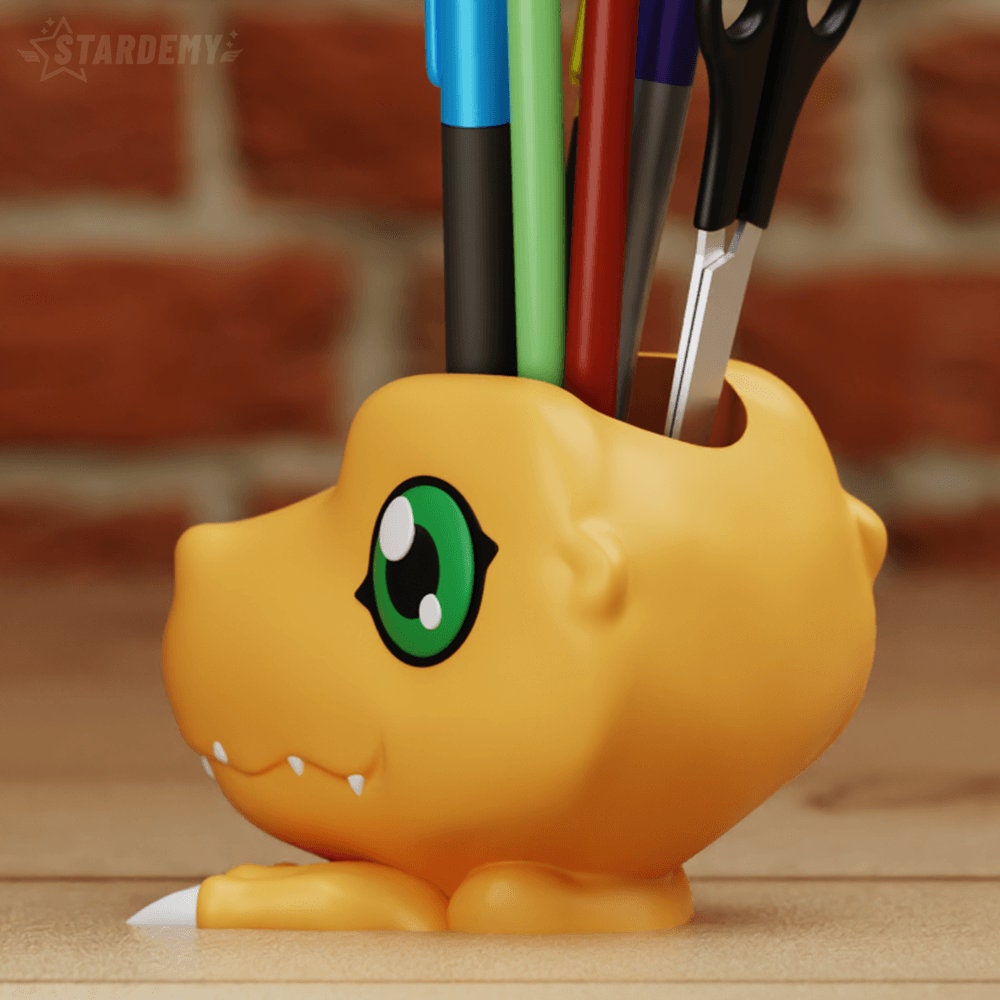 Agumon Digimon Minimalist Planter Home Decor DIY Paint Project - Etsy