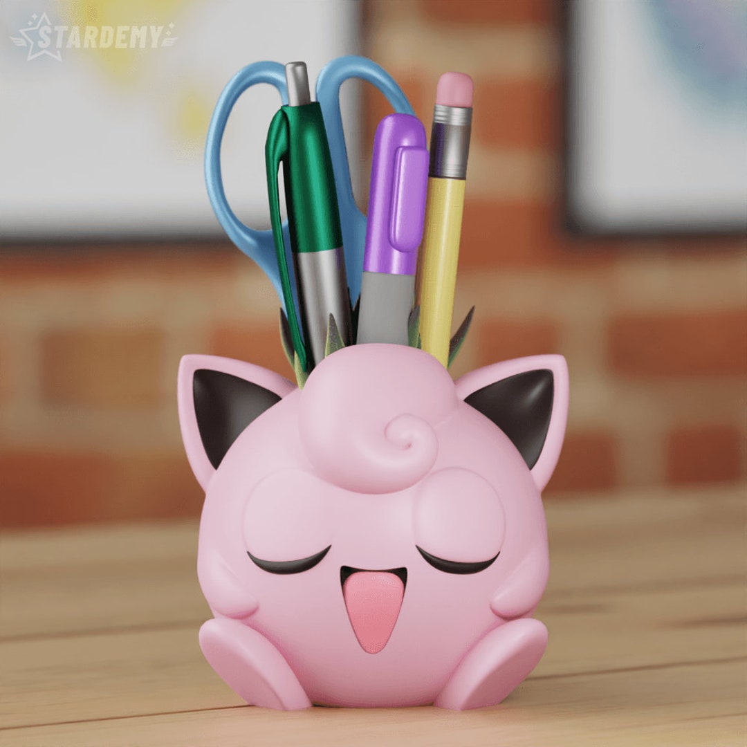 Jigglypuff Pokemon Minimalist Planter Pen Holder Succulent Planter DIY ...