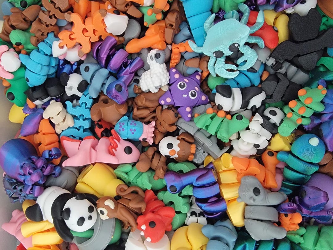 Articulating Mini Animals 3d Printed Wiglitz Friends Sensory Pets ...