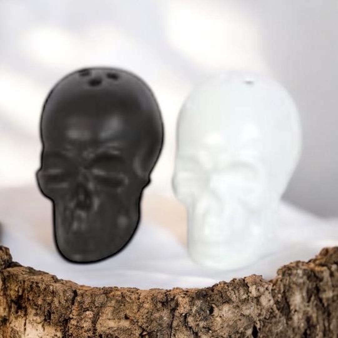 Skull Salt & Pepper Pot - Etsy