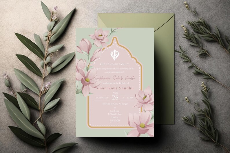 Sukhmani Sahib Paath Invitation | Digital | Editable | Instant Download ...