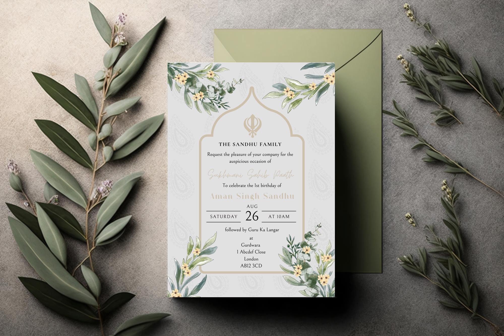 Sukhmani Sahib Paath Invitation | Digital | Editable | Instant Download ...