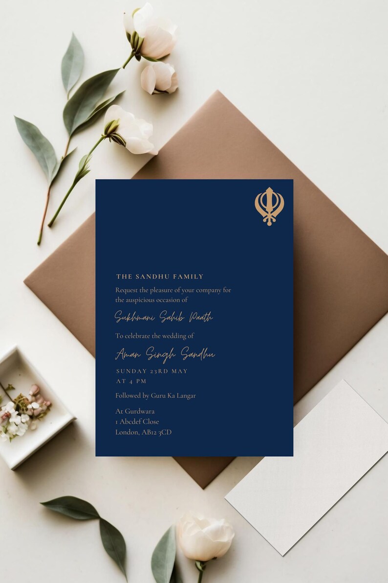 Sukhmani Sahib Paath Invitation Digital Editable Instant Download Sikh ...