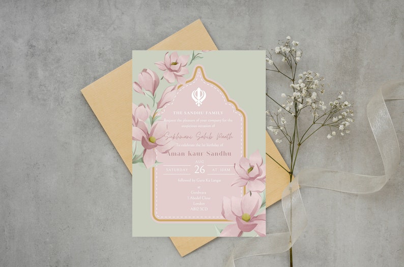 Sukhmani Sahib Paath Invitation | Digital | Editable | Instant Download ...