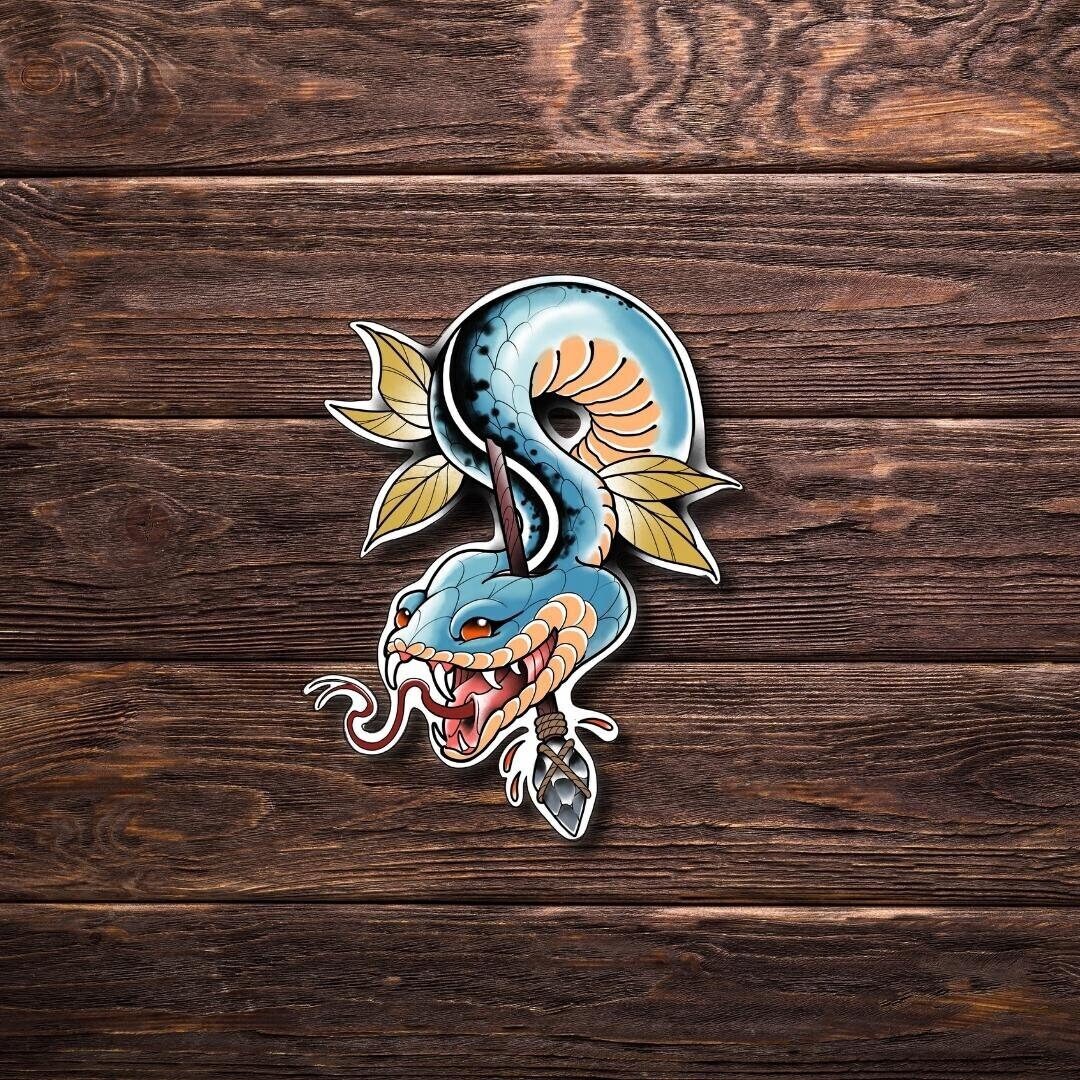 Waterproof Snake Tattoo Sticker - Oldschool Tattoo Lovers Gift ...