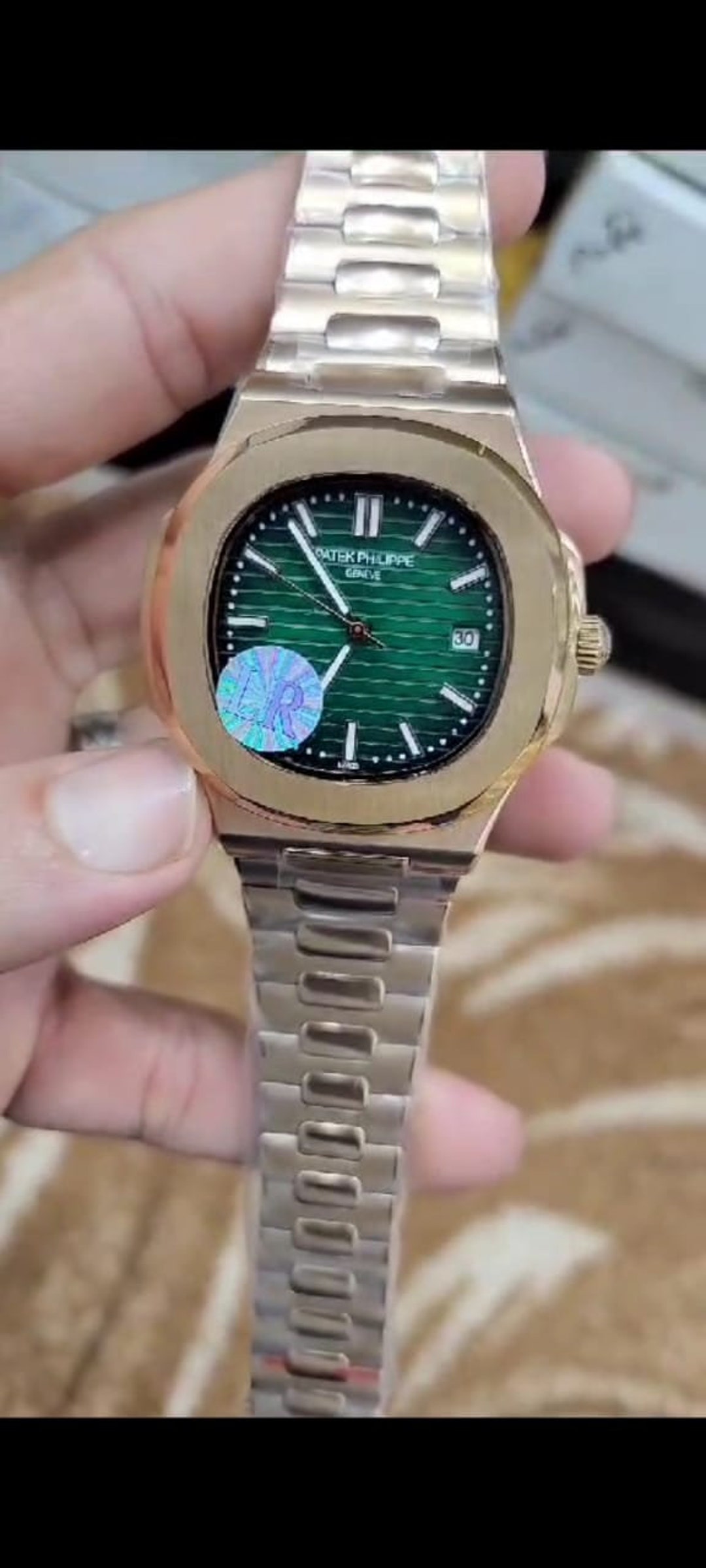Patek Philippe Nautilus Stainless Steel Vintage Green Dial Unisex Watch ...