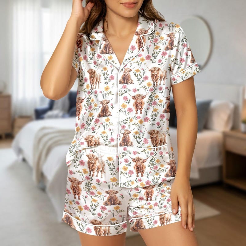 Highland Cow Pajamas - Etsy UK