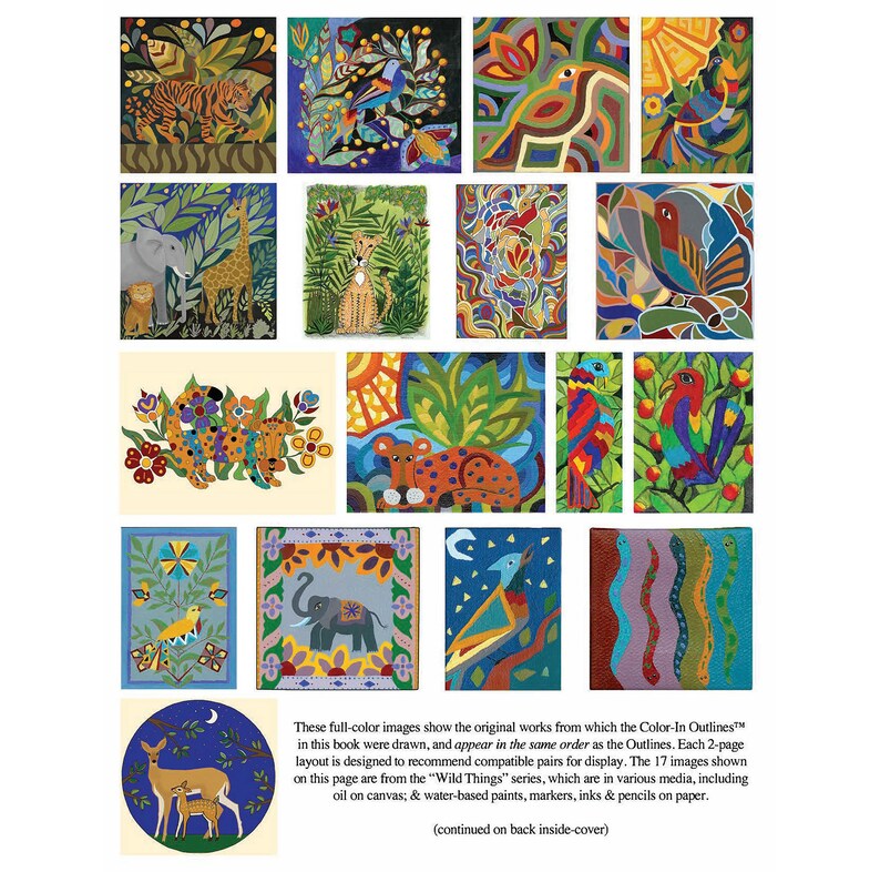 Digital Printable Download Wild Things Coloring Book Kaleidoscope E ...