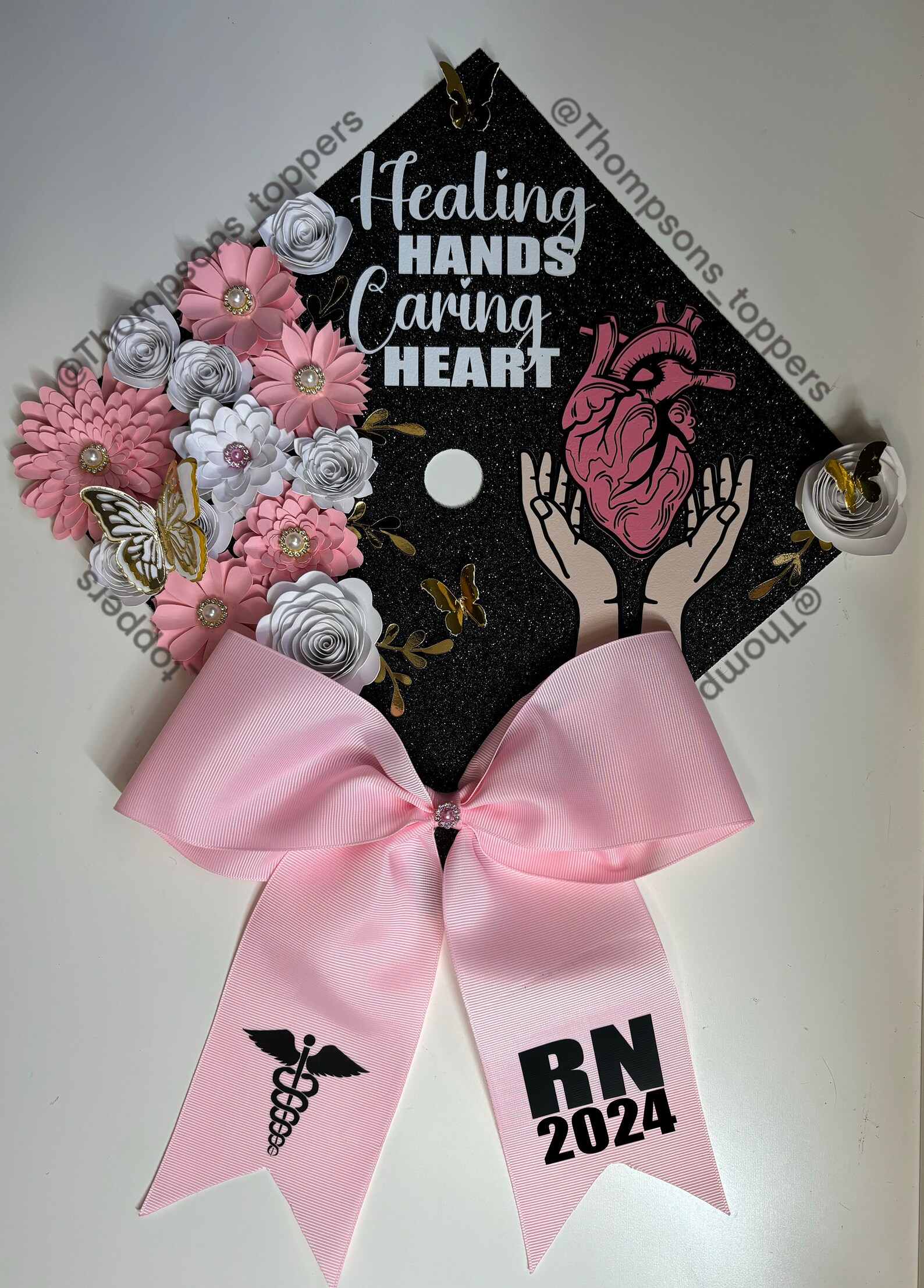 Glitter Cardstock Graduation Topper for Medical Major With Paper ...