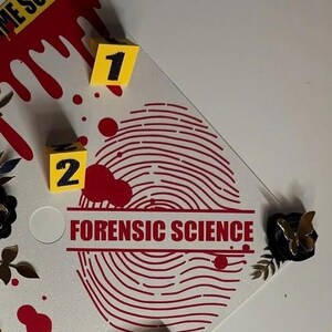 Forensic Science Graduation Cap Topper: Glitter, Crime Scene Bow ...