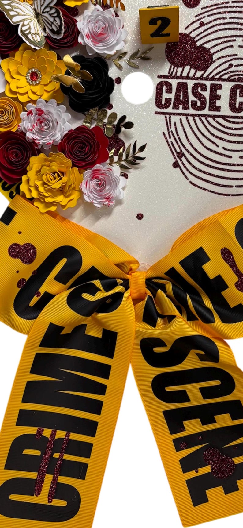 CASE CLOSED Criminal Justice Grad Cap Topper, Glitter Cardstock Crime ...