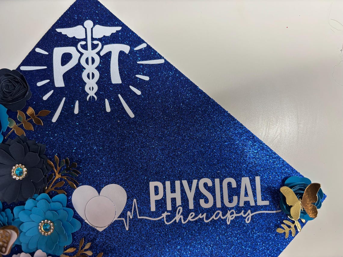 Glitter Cardstock Graduation Topper for Physical Therapy/exercise ...