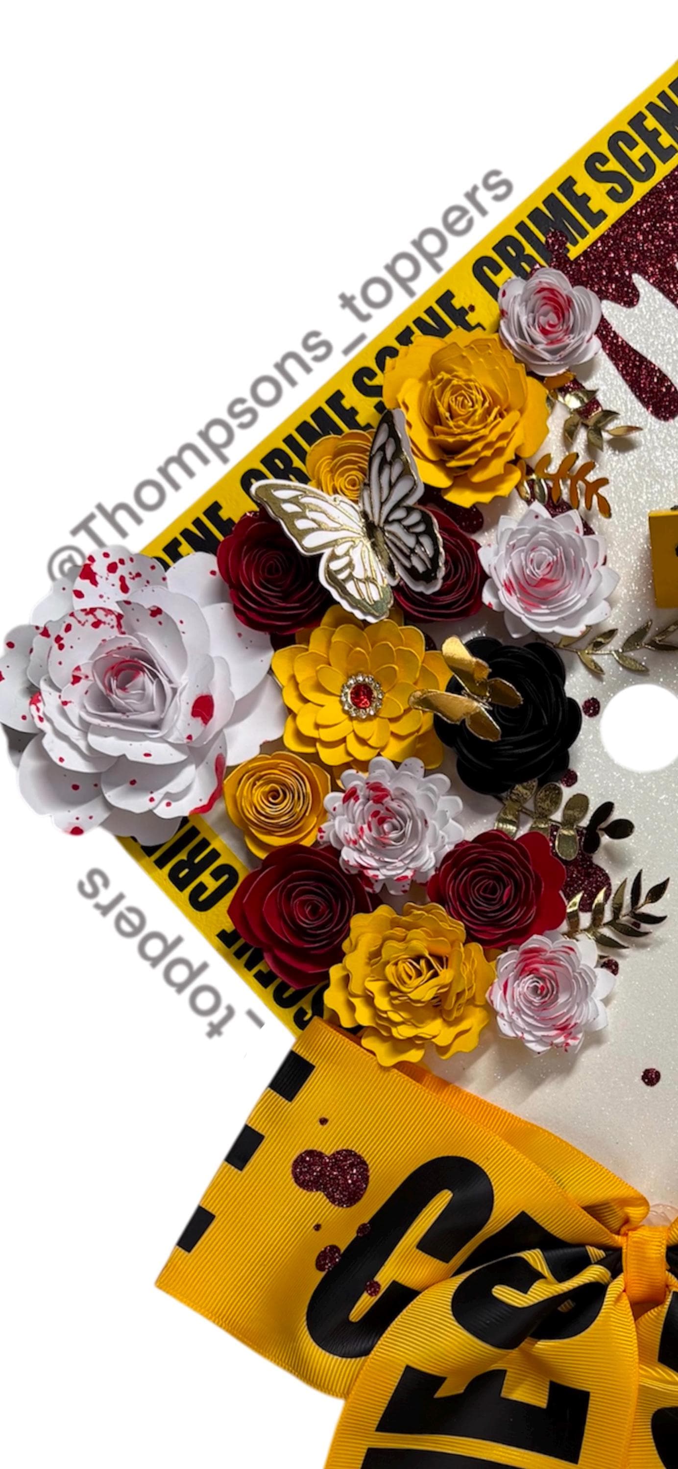 Criminal Justice Grad Cap Topper, Glitter Cardstock, Glitter Vinyl ...
