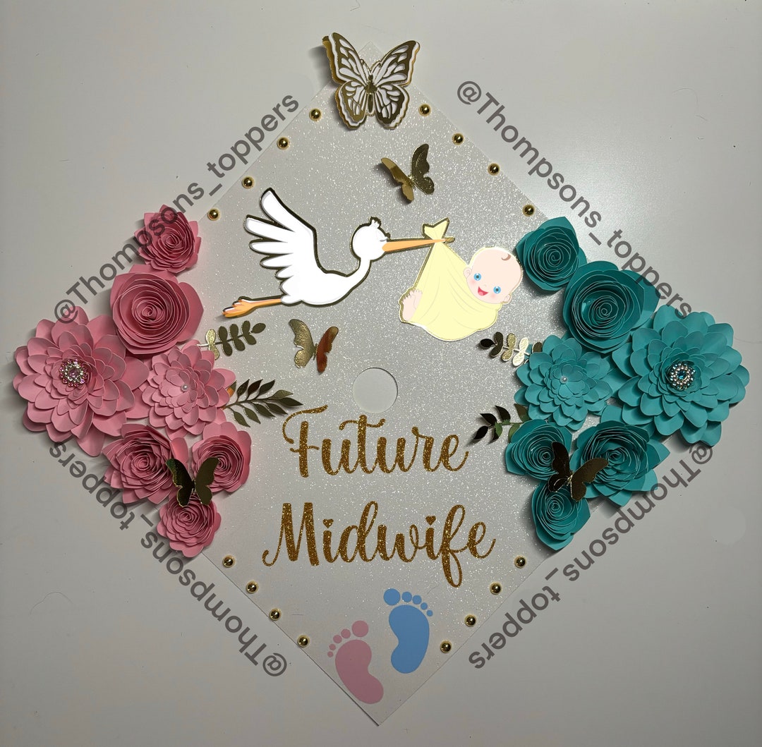Glitter Cardstock Graduation Topper for Future Midwife/ob-gyn With ...