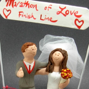 Triathlon Wedding Cake Topper, Marathon Runners Wedding Cake Topper ...