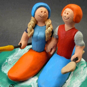 Bride and Groom Kayaking Wedding Cake Topper Custom Made Kayak Wedding ...