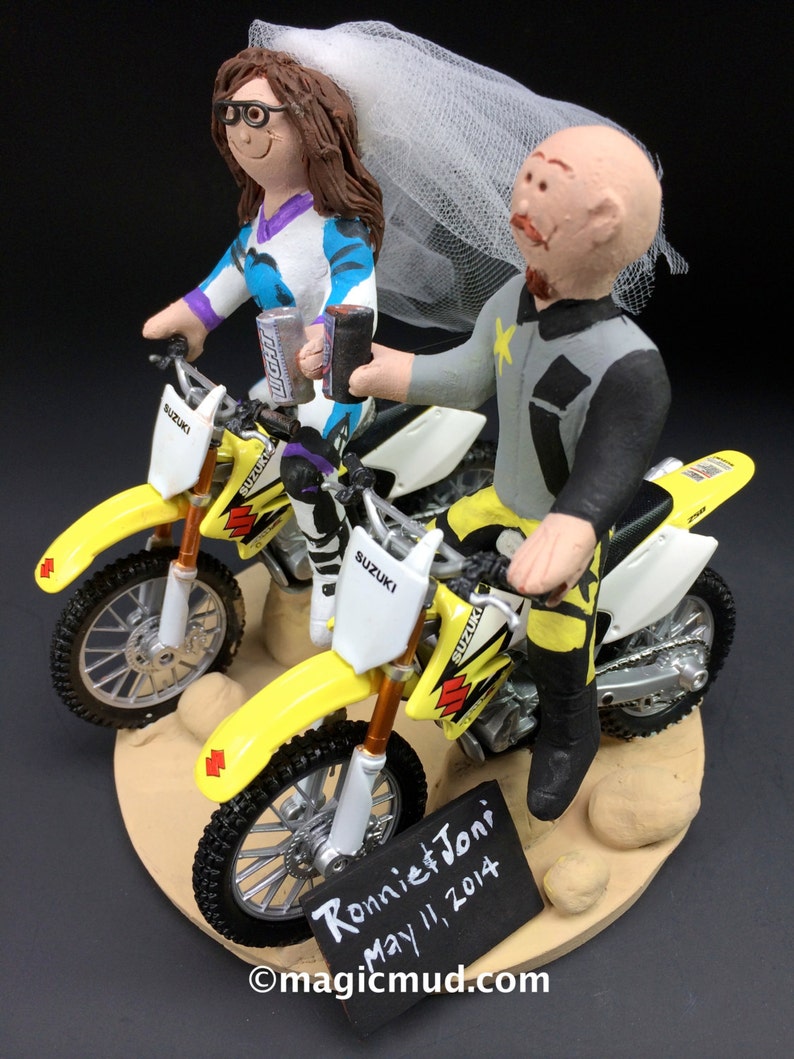 Suzuki Motorcycle Wedding Cake Topper, Motorcycle Wedding Anniversary ...