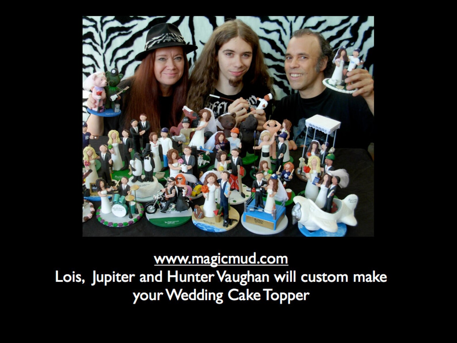 Bride and Groom With Microphones Wedding Cake Topper - Custom Made ...