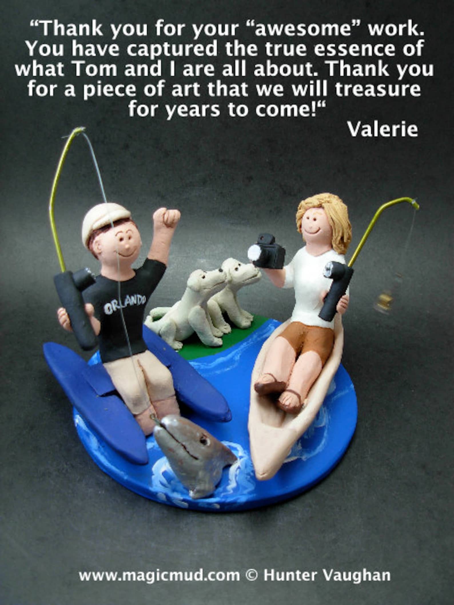 Kayaking Wedding Cake Topper, Kayak Wedding Cake Topper, Kayakers ...