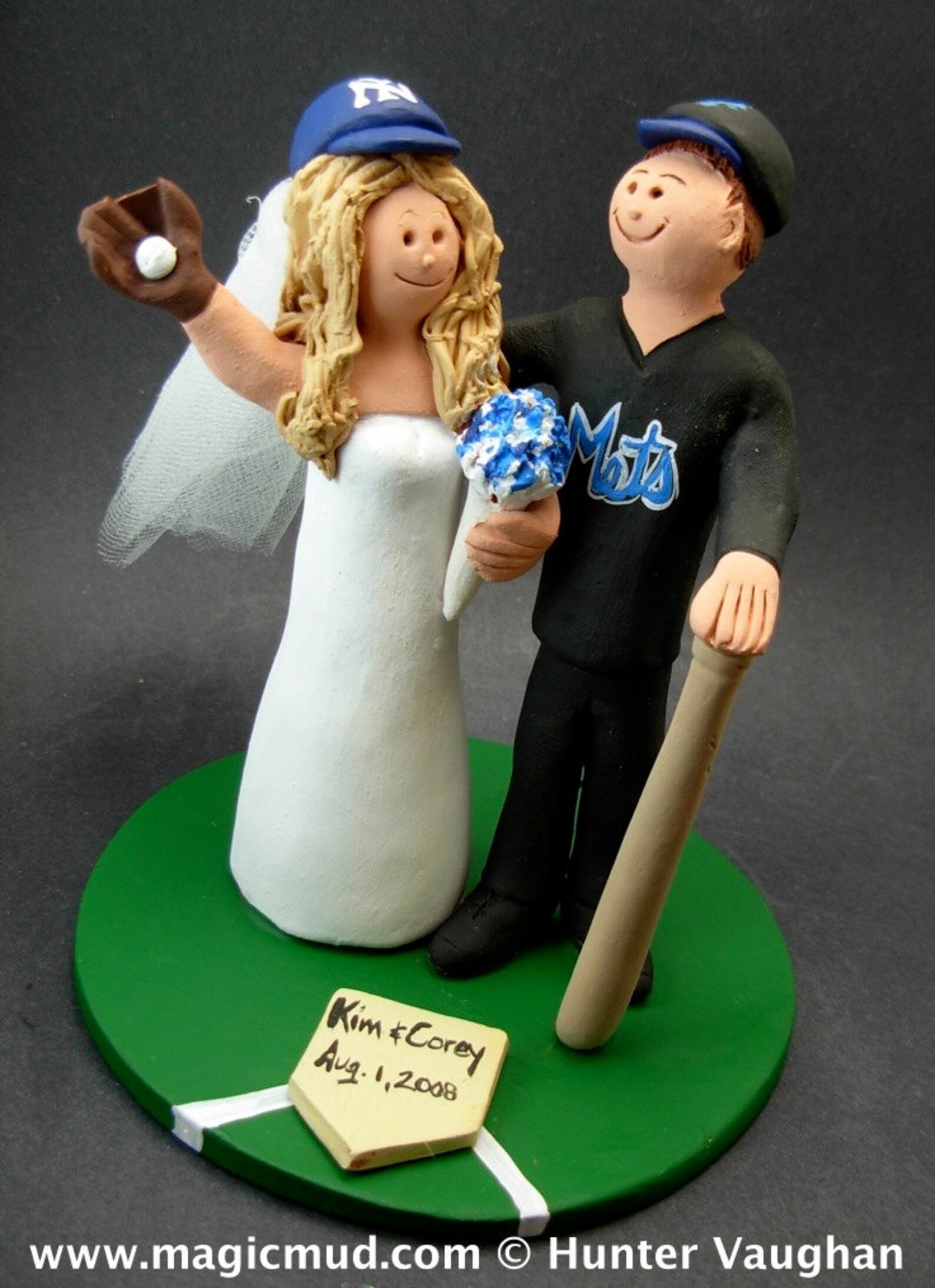 Yankees Bride Mets Groom Baseball Wedding Cake Topper,yankees Baseball ...