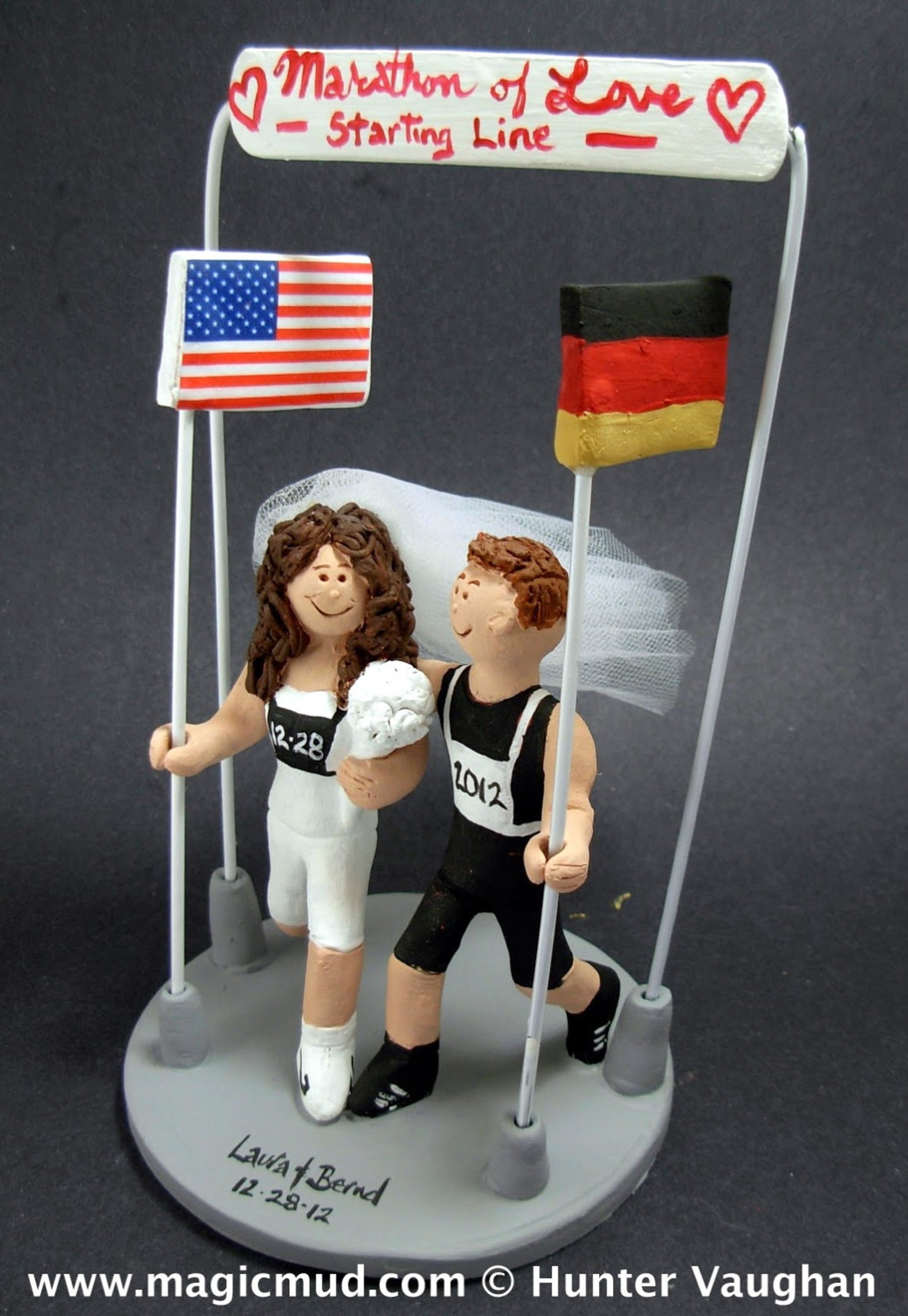 Marathon Runner's Wedding Cake Topper, Joggers Wedding Cake Topper ...