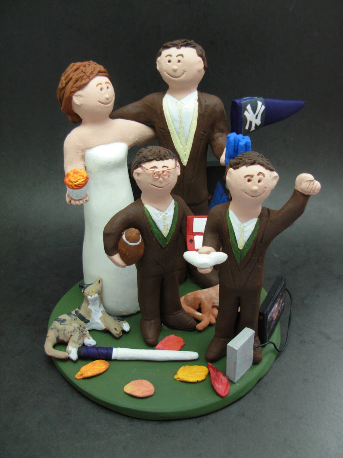 Family Cake Toppers, Custom Made Blended Family Wedding Cake Topper ...