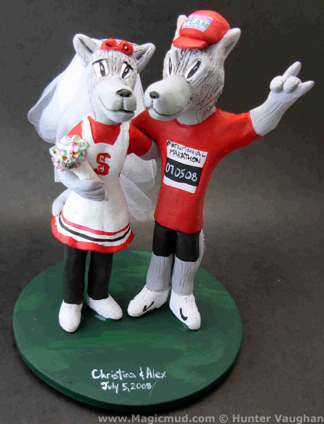 NC State Mr. and Ms. Wuf Wedding Cake Topper , North Carolina State ...